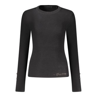 Guess Femme, Pulls, Noir, Taille: 40 FR Pull Cannet&eacute; &agrave; Manches Longues