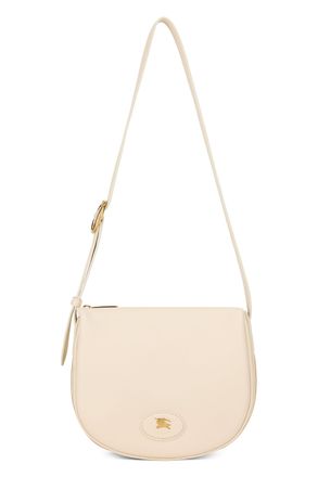 Burberry Womens Shoulder Bag Tavistock Ivory Leather Calfskin