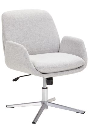 Novel Armlehnstuhl, Hellgrau, Metall, Textil, F&uuml;llung: Schaumstoff, Drehkreuz, 60x77-84x66 cm, Stoffauswahl, Sitzfl&auml;che 360&deg; drehbar, inklusive Armlehnen, E