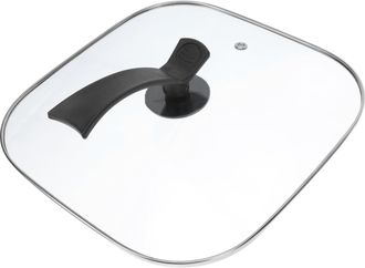 Cabilock 1 Stück Quadratischer Glasdeckel für Elektrischen Kochtopf Hitzebeständiger Deckel Vielseitig Einsetzbar für Küche Restaurant und Hotel Leicht zu Rein