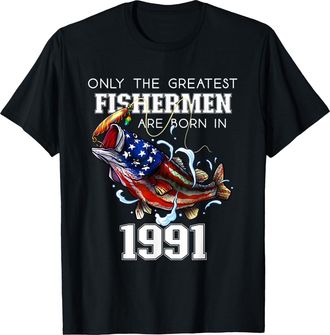 BDAZ 35. Geburtstag 1991 Fischer Barsch Angeln 35 Jahre alt T-Shirt