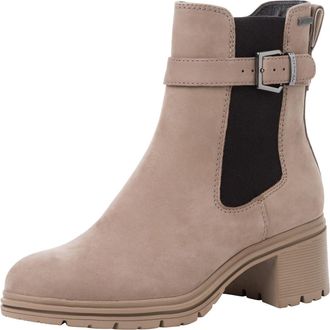 Tamaris Damen Absatzstiefelette Leder Gore-Tex; TAUPE, EU 37