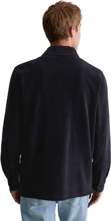 Marc O'Polo Denim Langarmshirt aus softem Frottee-Cord, relaxed fit, Kentkragen