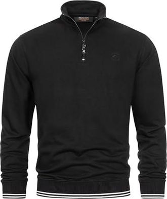 Indicode Hommes INNate Sweatshirt | Sweat zippé Black XL