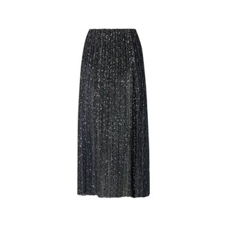 Missoni Rippstrick-Midirock mit Schlitz und Pailletten - - Skirts - Damen - Mehrfarbig - S