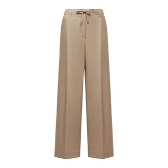 Moncler Femme, Pantalons, Beige, Taille: 38 FR Wide Pantalons