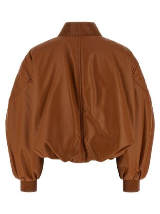 Givenchy Lamb Nappa Leather Bomber Jacket - Brown