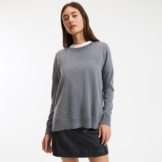 La Redoute Collections Pull Cachemire Col Rond Fine Maille Volume Ample