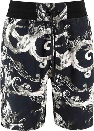 Versace Jeans Couture Homme, Shorts, Noir, Taille: L Watercolour Couture-print Track Shorts