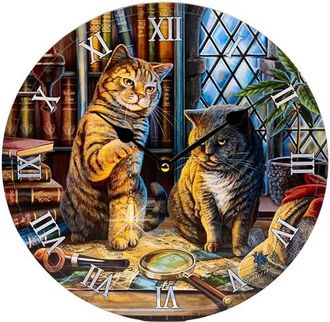 Puckator Geformte Wanduhr - Purrlock Holmes Katze - Lisa Parker