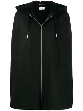 Saint Laurent Cape mit Kapuze - Schwarz