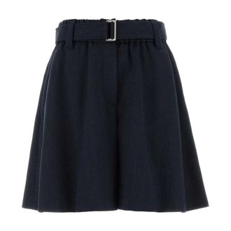 Brunello Cucinelli Crepe Chevron Rockhose - - Shorts - Damen - Blau - S