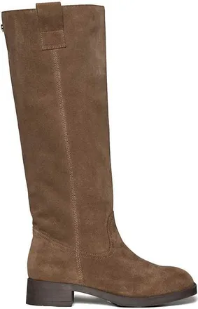 Steve Madden Zola - Bottes hauteur genou en daim - Taupe-Neutral
