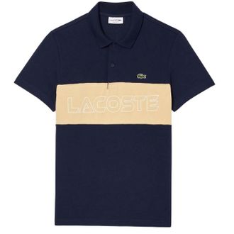 Lacoste Poloshirt Stretch für Herren (Marine/Cremefarbe)