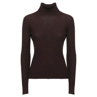 PANICALE Panicale, Femme, Pulls, Brun, Taille: 36 FR Pull en laine &agrave; col roul&eacute;
