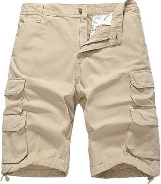 Generic Short cargo pour homme avec cordon de serrage, kaki, 42