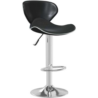 vidaXL Tabouret de bar Noir Similicuir vidaXL