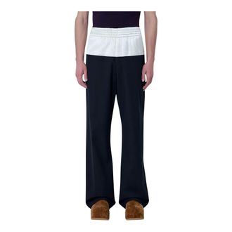 Dries Van Noten Homme, Pantalons, Noir, Taille: XL Pantalon Large &agrave; Cordon de Serrage