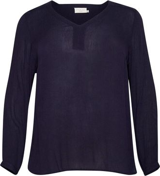 Kaffe Curve Femme, Blouses et Chemises, Violet, Taille: 44 FR Chemisier Violet Dawn avec Col en V
