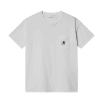 Carhartt Work in Progress Femme, Tops, Blanc, Taille: 38 FR T-shirt &agrave; poche