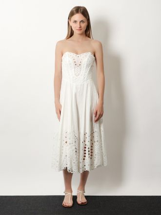 Charo Ruiz Ibiza Womens Long Dress Marlin White Cotton