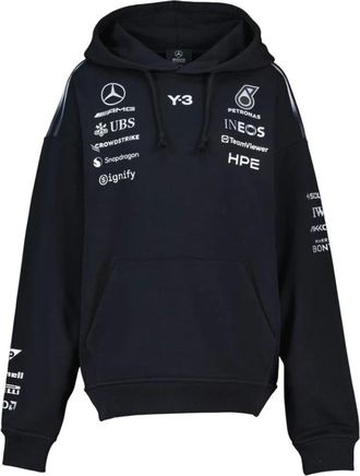 Yohji Yamamoto Homme, Sweatshirts et sweats &agrave; capuche, Noir, Taille: XS F1 Team Sweat &agrave; capuche