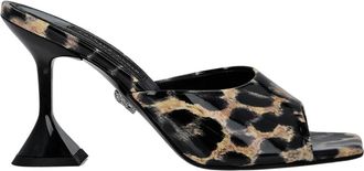 Philipp Plein Femme, Chaussures, Noir, Taille: 35 EU Sandales &agrave; Talons Mi-Hauts en Cuir Verni