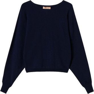 Twin-Set Pullover mit Rundhalsausschnitt - Blau