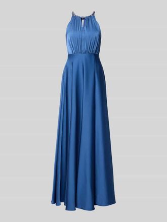 Jake*s Neckholder-Maxikleid mit Flechtkette und tiefem R&uuml;ckenausschnitt