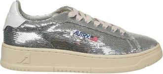 Autry Low-Top Sneaker - Medalist Low Sequined Sneakers - Gr. 37 (EU) - in Grau - für Damen