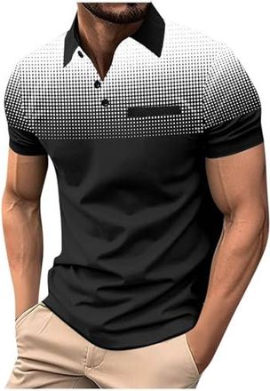Generic Chemise de golf extensible d&eacute;contract&eacute;e &agrave; manches courtes et col rabattable, l&eacute;g&egrave;re, polyvalente, &eacute;l&eacute;gante, confortable, respirante, pour le travail, 