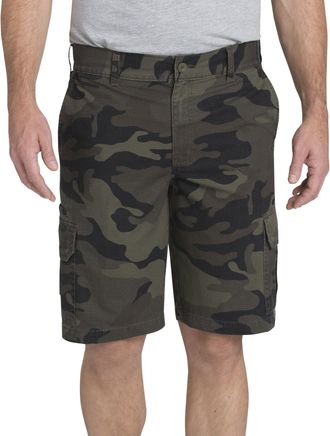 Dickies Herren Leichte, Lockere Passform, 27,9 cm, Ripstop-Cargo Shorts, Stonewashed Moss/Black/Green Camo V1, 56