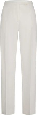 Max Mara Femme, Pantalons, Blanc, Taille: 44 FR Pantalon en Satin de Coton