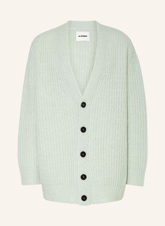 Jil Sander Oversized-Strickjacke Aus Mohair gruen