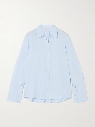 Max Mara Chemise En Cr&ecirc;pe De Soie M&eacute;lang&eacute;e Voliera - Bleu