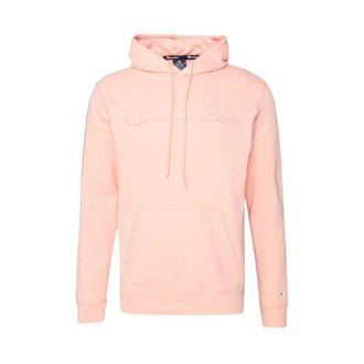 Champion Rosa Logo Hoodie - - Sweatshirts & Hoodies - Herren - Rosa - XL