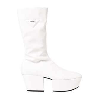 Prada Platform Pull On Boots - - Shoes - Damen - Wei&szlig; - 37 1/2 EU