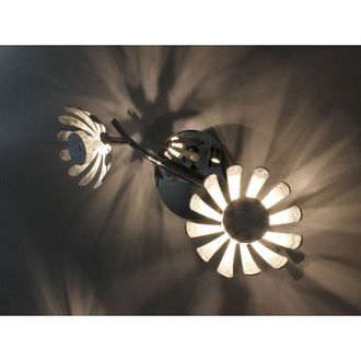 Eco-Light Eco-light - led Deckenstrahler bloom 2-flammig, Metall in Blattsilber, Breite 30cm