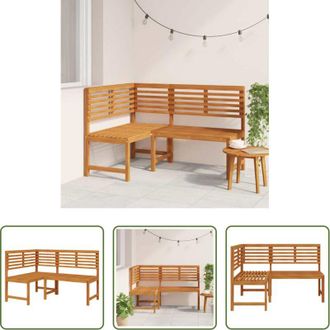vidaXL vidaXL Eckbank - Garten-Eckbank 140 cm Massivholz Akazie