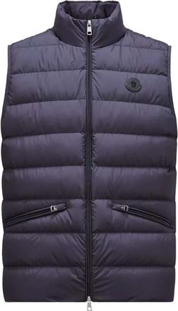 Moncler Slim Fit Daunenweste - - Jackets - Herren - Blau - L