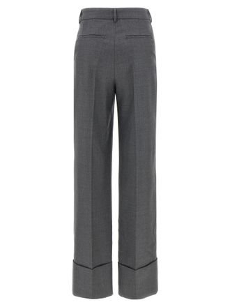 Valentino Garavani Womens Gray Virgin Wool Dress Pants
