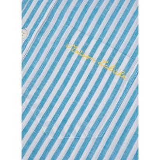 Maison Labiche Chemise &agrave; rayures en lin et coton