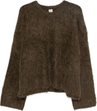 Toteme pull à fini brossé - Marron