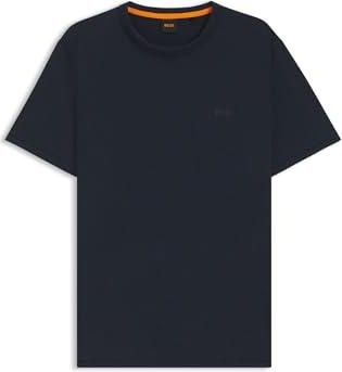 BOSS Hommes Tegood T-Shirt en Coton flammé avec détail logoté