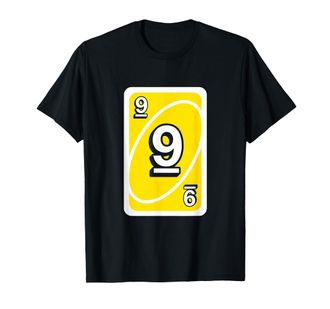 Uno Halloween Gelb 9 Karte T-Shirt