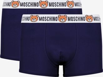 Moschino Lot de 2 boxers Teddy Elastic Band - Bleu