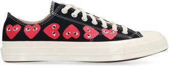 Comme Des Gar&ccedil;ons Mens Chuck 70 Low-Top Sneakers Black Canvas; Rubber Trainers