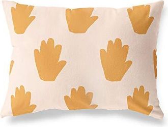 Bonamaison Le Jardin du Lin Kissenbezug Zierkissenbezug Orange-Off Weiß Kissenbezug, Für Bett, Auto, Sofa, Haus, Wohnzimmer, Schlafzimmer, Dekoration, 45x60 Cm -