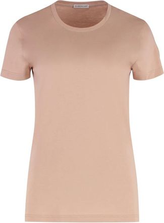 Moncler Femme, Tops, Rose, Taille: 42 FR T-shirt en coton à col rond