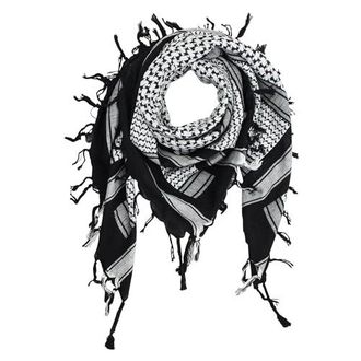 Freak Scene Kufiya Desert - noir-blanc - 100 x 100 cm - Shemagh - foulard Arafat palestinien - keffieh en coton